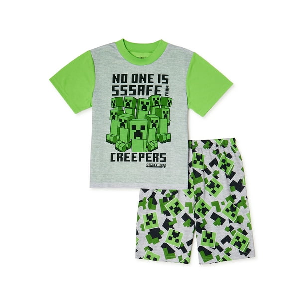 Minecraft Boys 2-Piece Pajama Set - Walmart.com