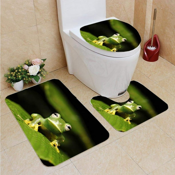 EREHome Tree Frog Leaf in Tropical Amazon Rainforest 3 Piece Bathroom ...