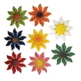8 Pack - Metallic Sunflower Wall Decor - Iron Garden Art for Fence ...