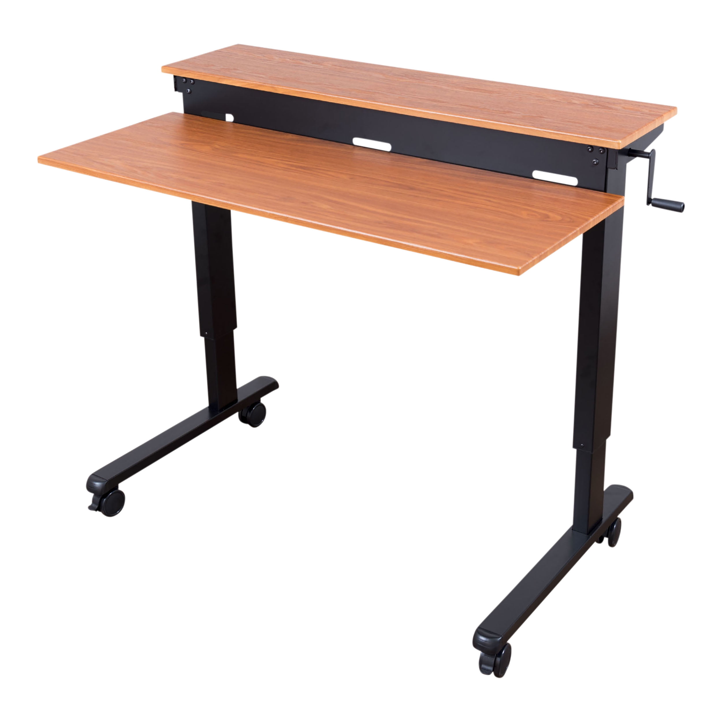 Stand Up Desk Store Crank Adjustable Two Tier Standing Desk with Heavy ...
