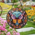 SDJMa Artistic Butterfly Suncatcher - Stained Plastic Window Hanging ...