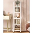 Bookcase Bookshelf, Tempered Glass Arched Bookshelf for More Storage ...