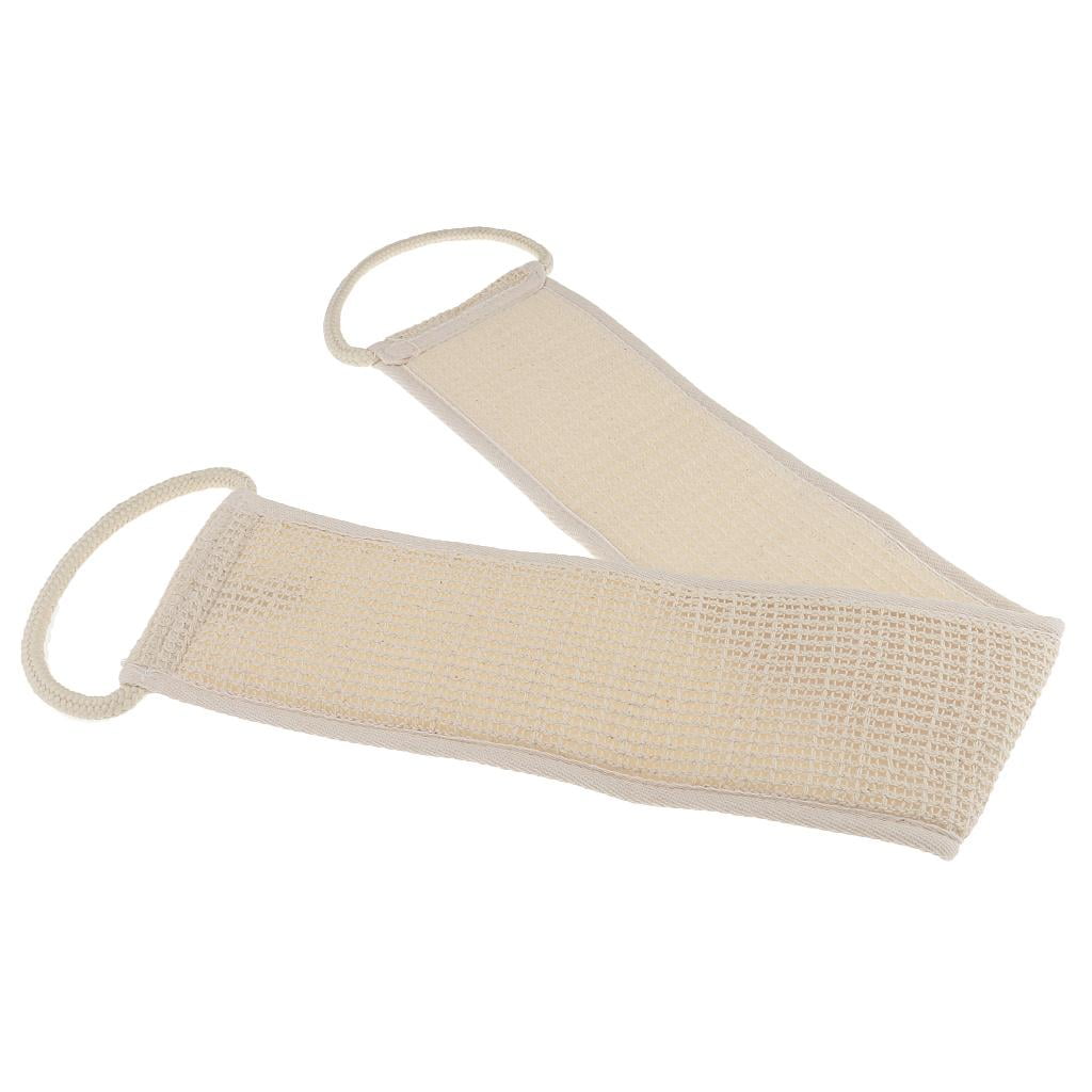 Natural Linen Exfoliating Back Scrubber Bath Shower Strap Skin Brush ...