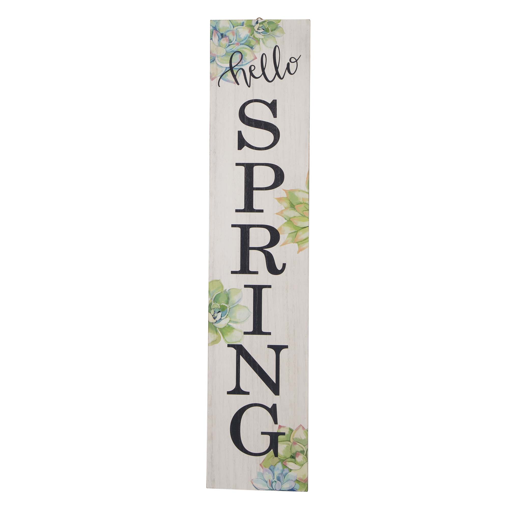 Glitzhome 42" Durable Wooden "Spring" Porch Sign Garden Decorative ...