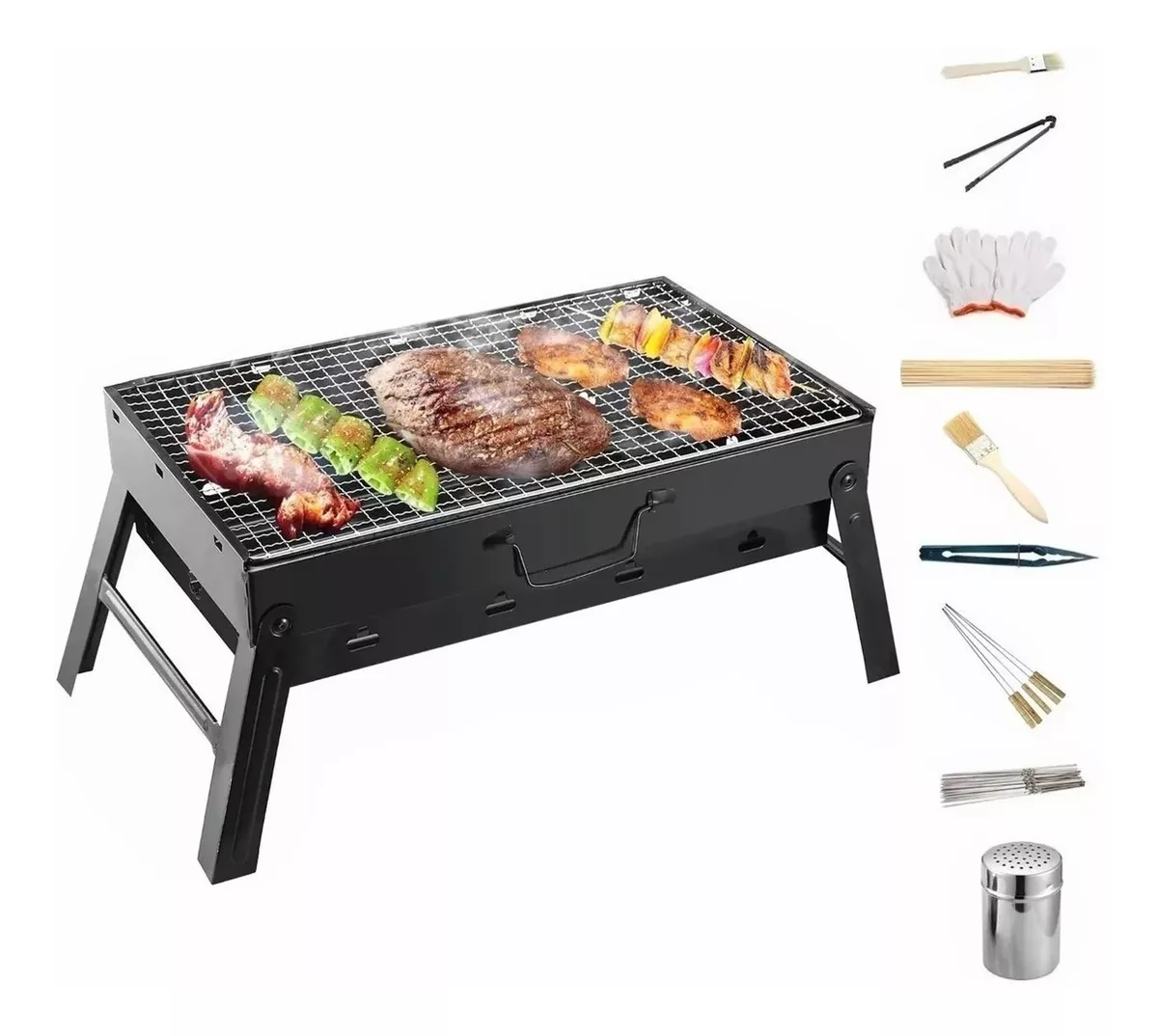 Asador Parrilla Carbón Portátil Plegable De Viaje Camping | Walmart en ...