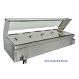 INTBUYING 5-Pan Food Warmer Commercial Buffet Food Warmer Stainless ...