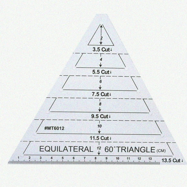 QuiltEase Tri-Ruler: Precision Laser-Cut Acrylic for Easy Diagonal ...
