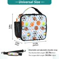 ALAZA Basketball Soccer Ball Insulated Lunch Box Lunch Bag Cooler Tote ...