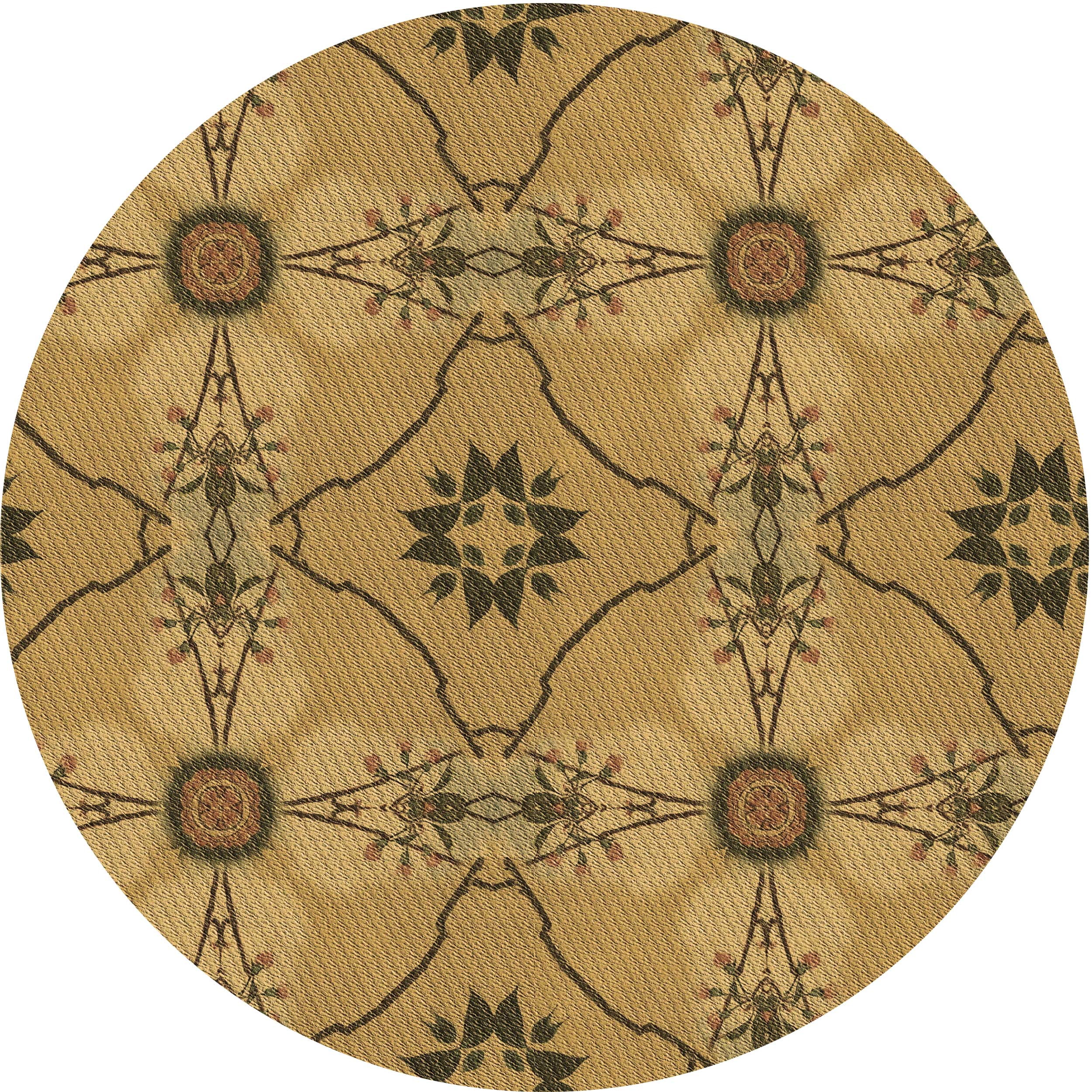 Ahgly Company Indoor Round Patterned School Bus Yellow Area Rugs, 5 ...
