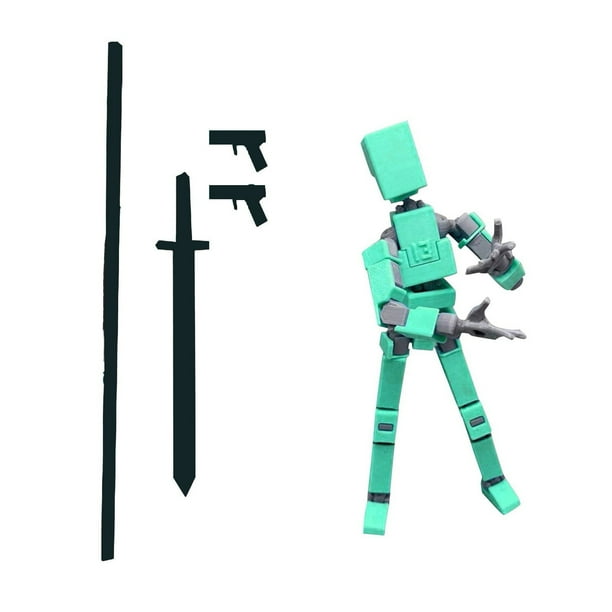 Titan 13 Action Figure,Stikbot Toys with Weapon Accessories, T13 Action ...
