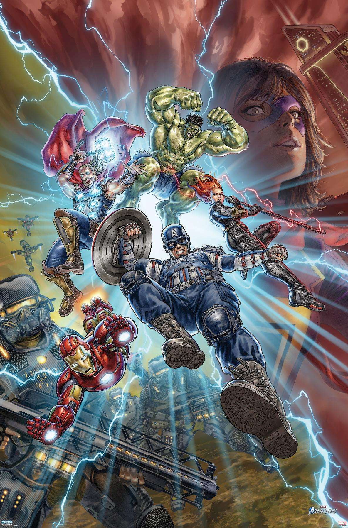 Marvel's Avengers - Battle Wall Poster, 22.375" x 34" - Walmart.com