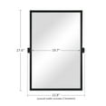 Matte Black Pivot Bathroom Mirror for Wall 19.69 x 27.56 Inch ...