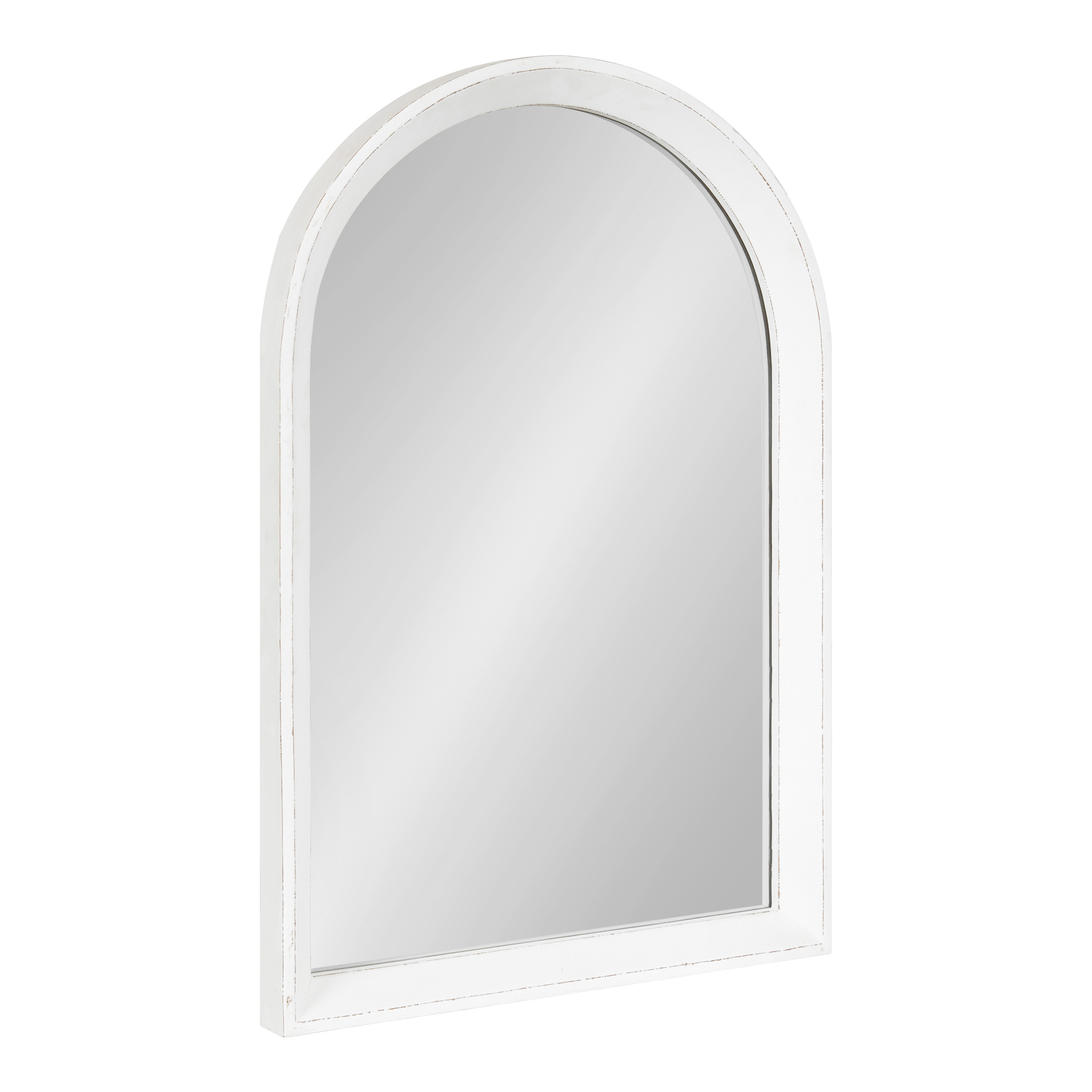 Kate And Laurel Hartman Farmhouse Arched Wall Mirror 20 X 30 White