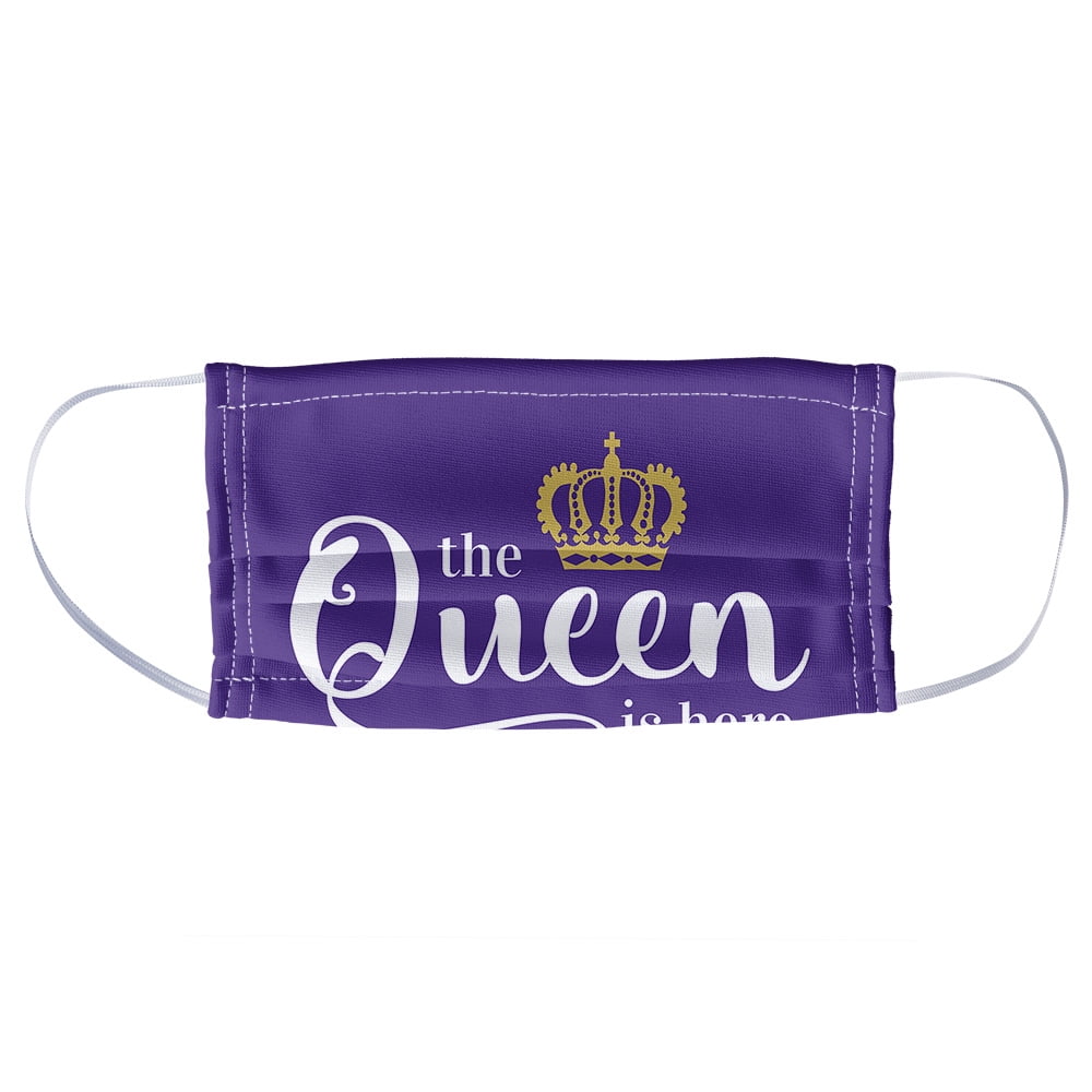 The Queen is Here Crown Royalty 1-Ply Reusable Face Mask Covering ...