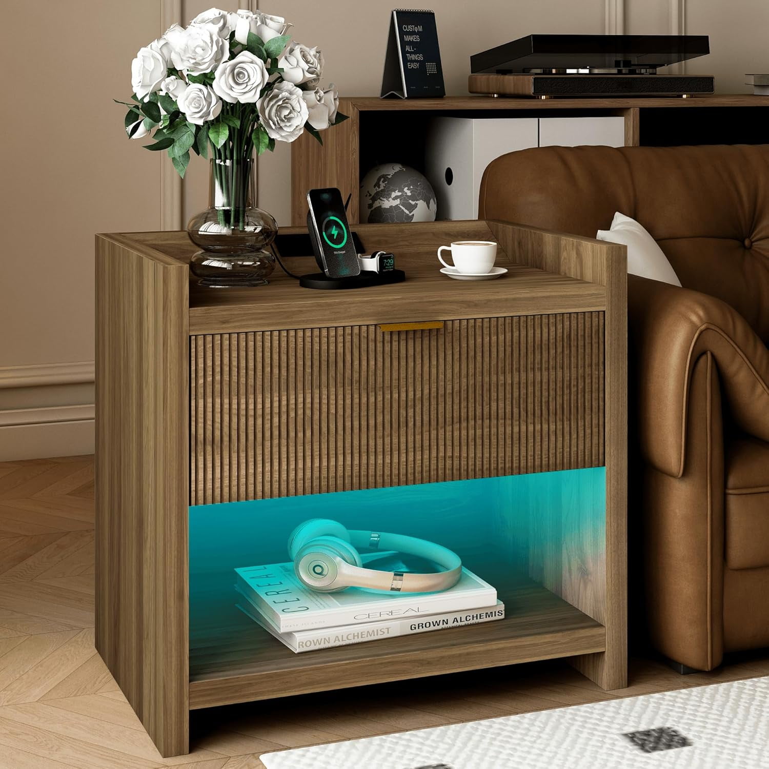 Click here for Wangbasdasd Night Stand With Charging Station  Flu... prices