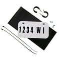 ATV / UTV Black and White License Plate Kit with Numbers and Letters ...