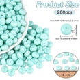 200Pcs Opaque Baking Paint Glass Beads Round Hole Rondelle Turquoise 8 ...