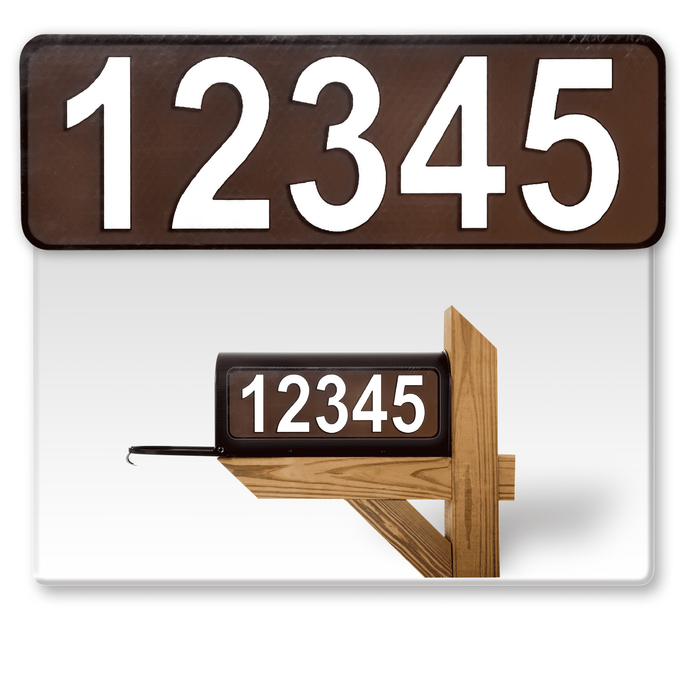 911 Customized Horizontal Mailbox Address Numbers Sticker Outdoor ...