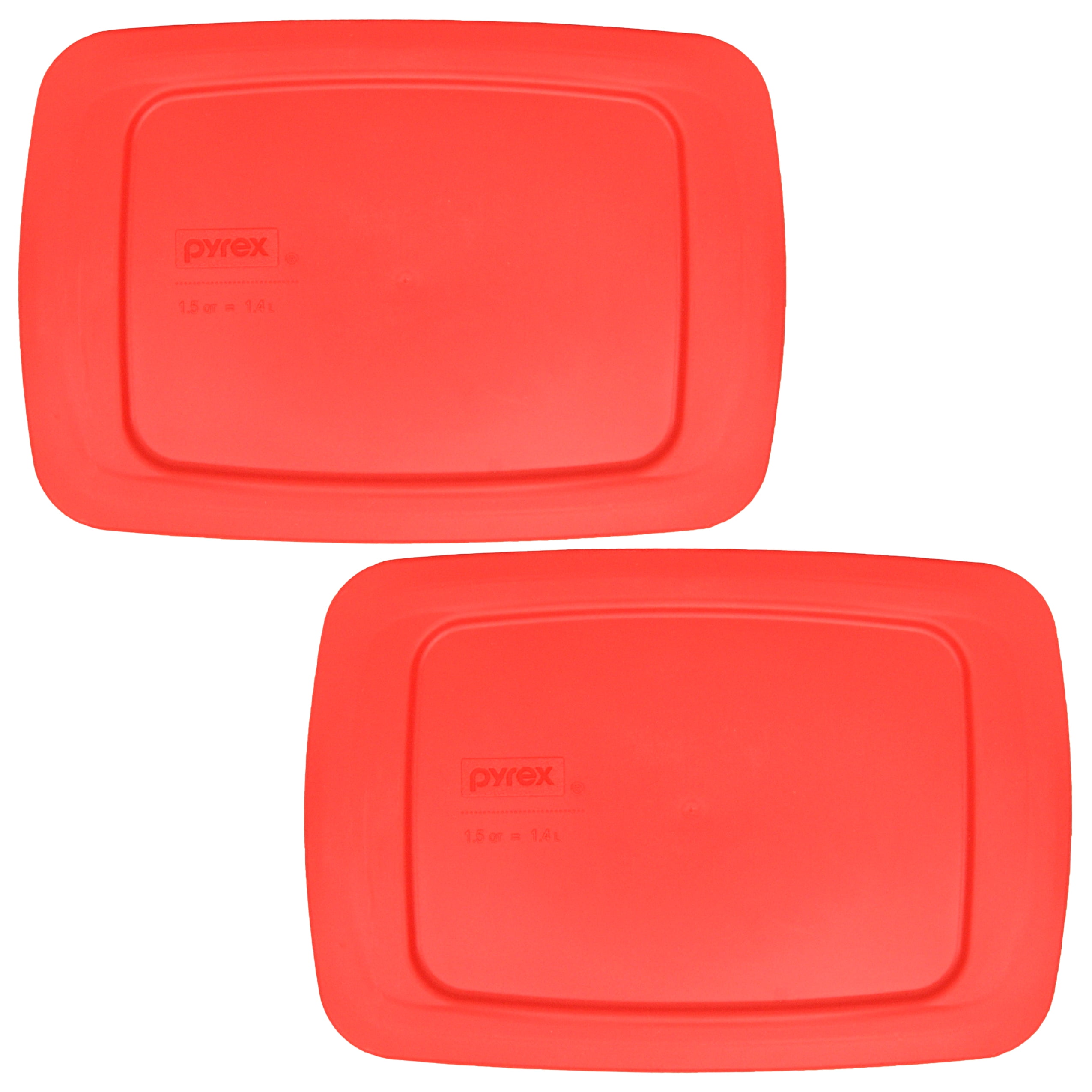Pyrex C-213-PC Red Plastic Rectangle Easy Grab Replacement Lid (2-Pack ...