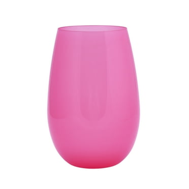 Mainstays 20-Ounce Acrylic Pink Rim Tumbler - Walmart.com