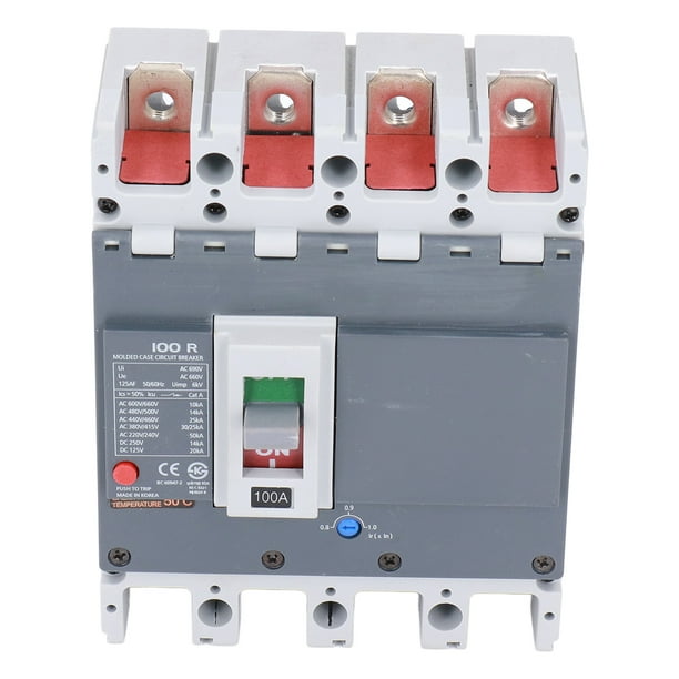 4P Circuit Breaker, 100A Short Circuit Protection MCCB Circuits ...