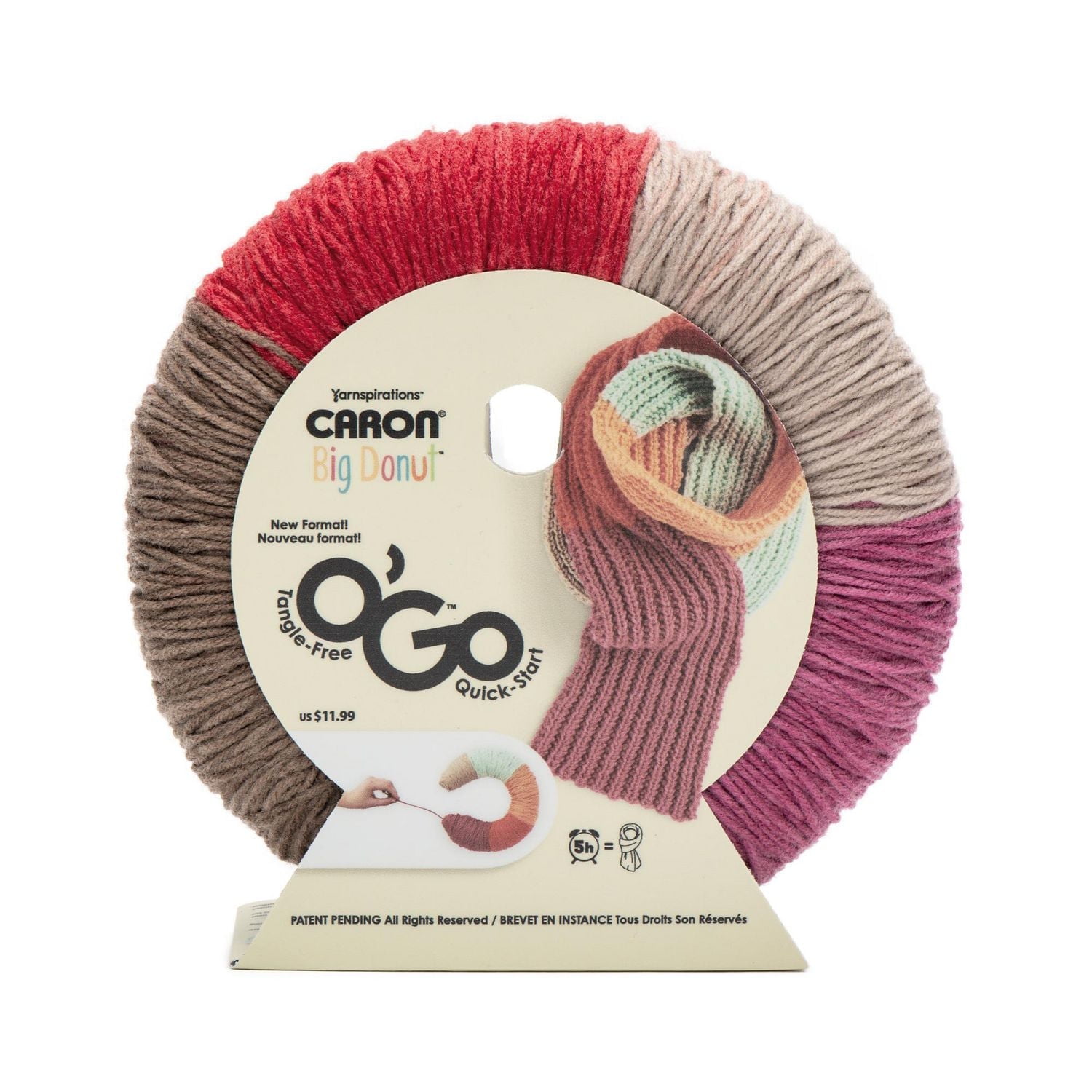 Click here for Bernat Caron Big Donut Ogo #4 Worsted (Medium) Acr... prices