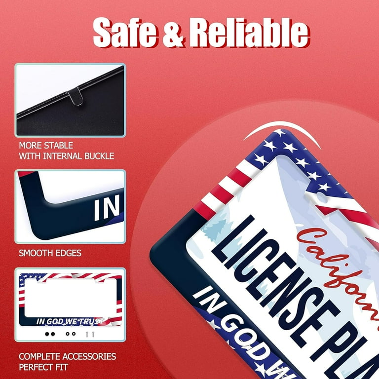 Police Support Thin Blue Line License Plate Frame - Police Patriotic ...