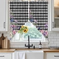 Butterfly Flower Swag Curtain Valance for Window 2 Panels Watercolor ...