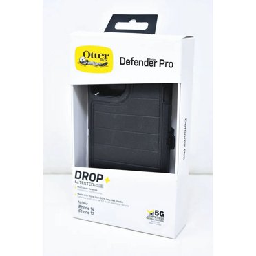 OtterBox Defender Pro Case for iPhone 14 & 13 - Black, Antimicrobial ...