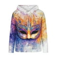 Ceisia Men's Mardi Gras All-Over Print Hoodie | Relaxed Winter Festive ...