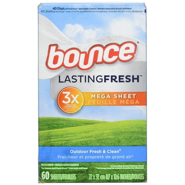 Bounce Dryer Sheets 105 Sheets Outdoor Fresh Scent Fabric Softener ...