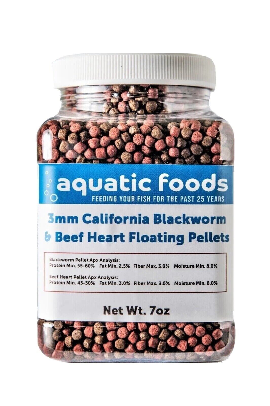 3mm California Blackworm & Beef Heart Floating Pellets, for Discus ...