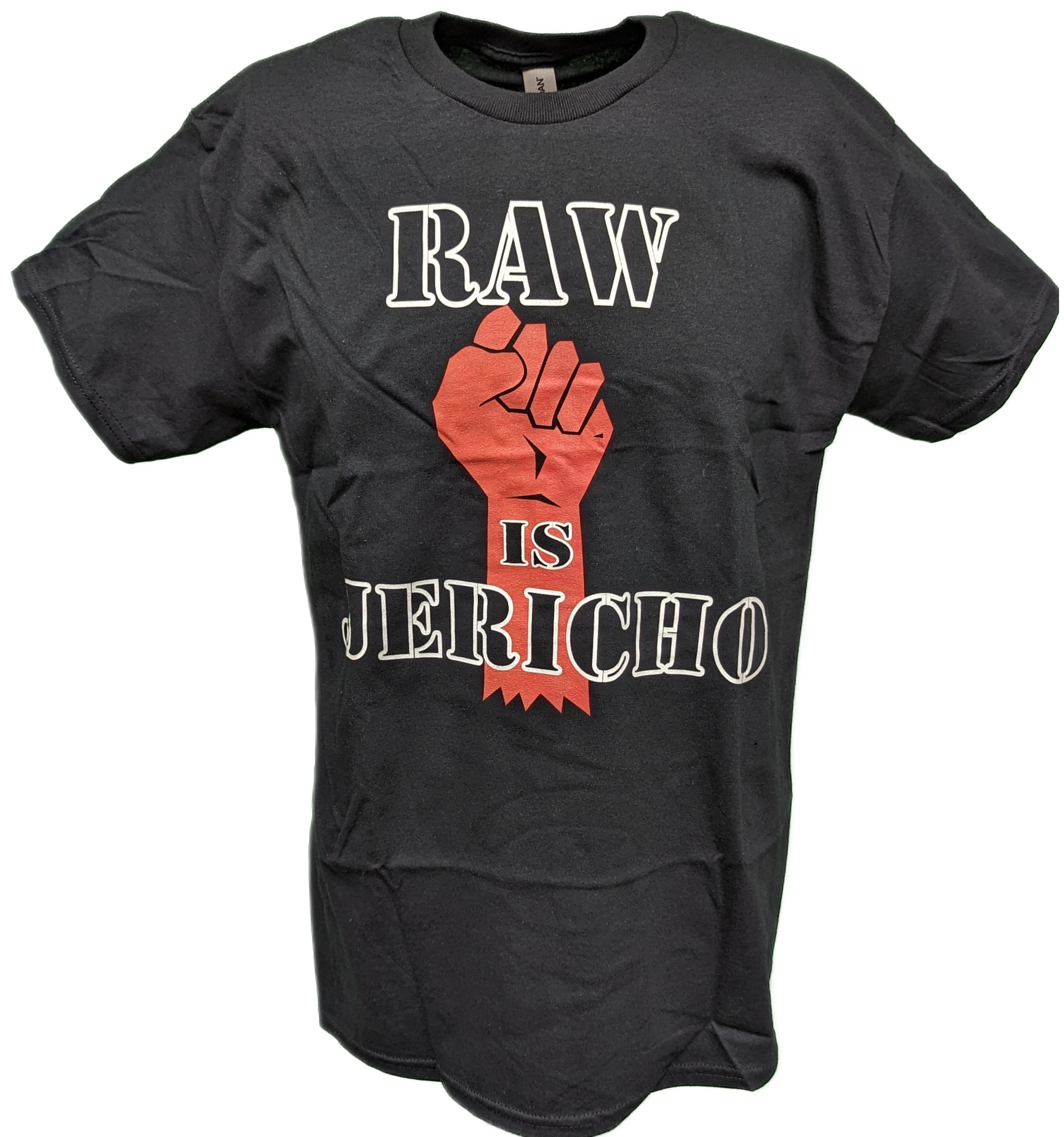 RAW IS Chris Jericho Red Fist Mens Black T-shirt - Walmart.com