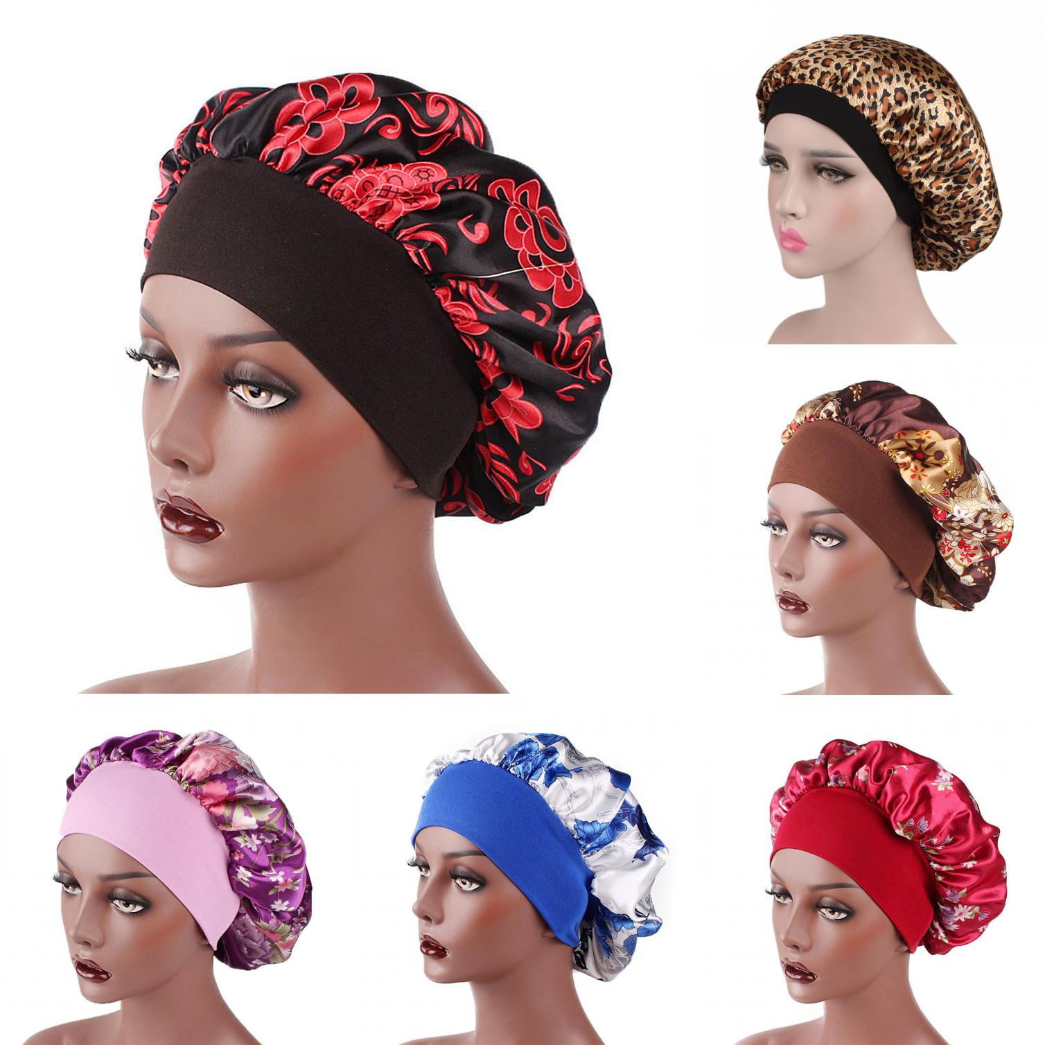 Sunjoy Tech Silk Satin Bonnets for Women Curly Hair Cover Sleep Cap ...