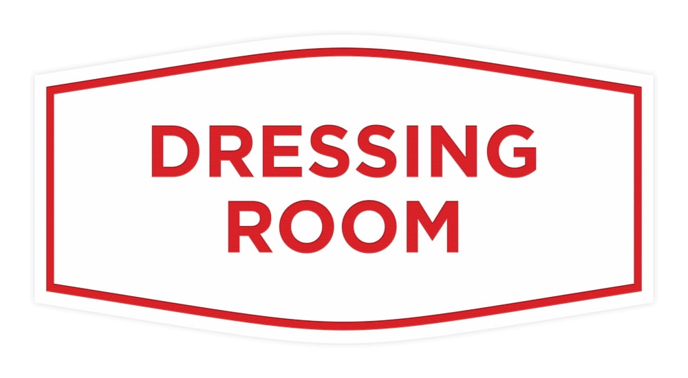 Signs ByLITA Fancy Dressing Room Sign (White/Red) - Small - Walmart.com