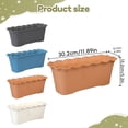 Scalloped Edge Plastic Window Box Planters,Rectangular Flower Pots with ...