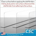Clear Plastic Shelf Divider 3" H x 9-9/16" L with Adhesive Mount by ...