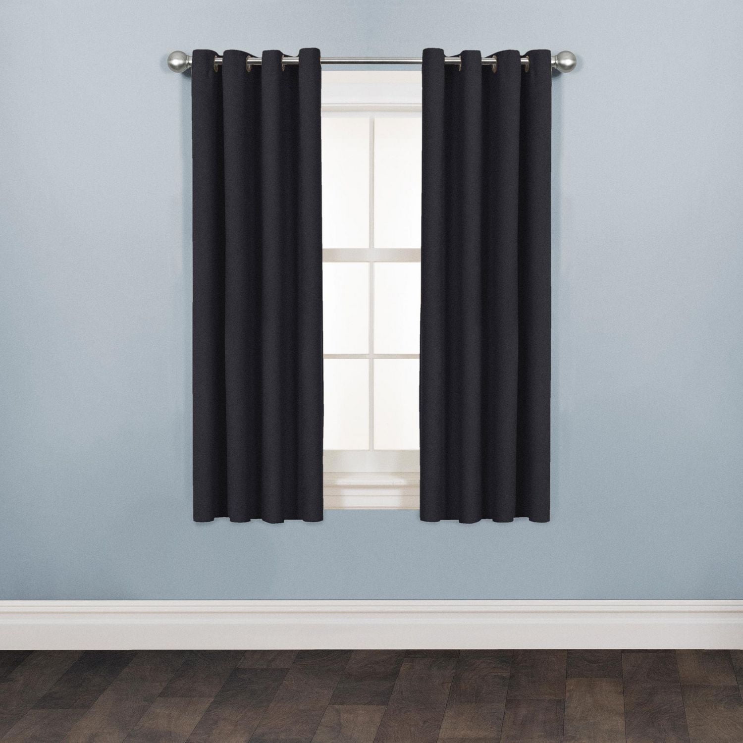 Mainstays Faux Suede Drapery Grommet Window Curtains Panel, 1 Panel ...