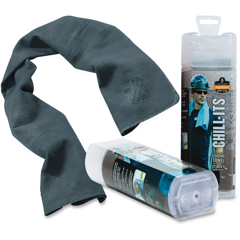 Ergodyne Chill-Its 6602 Evaporative Cooling Towel, Gray - Walmart.com ...