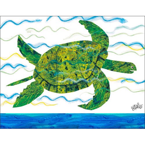 Oopsy Daisy's Eric Carle's Sea Turtle Canvas Wall Art, Size 18x14 ...