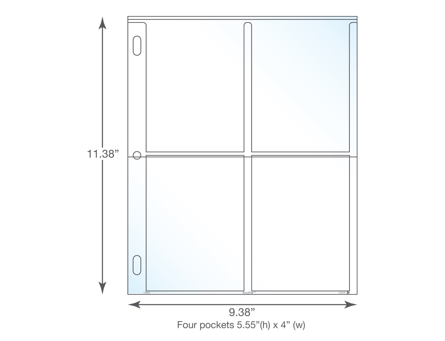 Four Pocket Page Protectors For Photos, Postcards or Tarot Cards, Pack ...