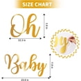Oh Baby Decal Sign for Balloons Arch Backdrop, Large Adhesive Letters ...