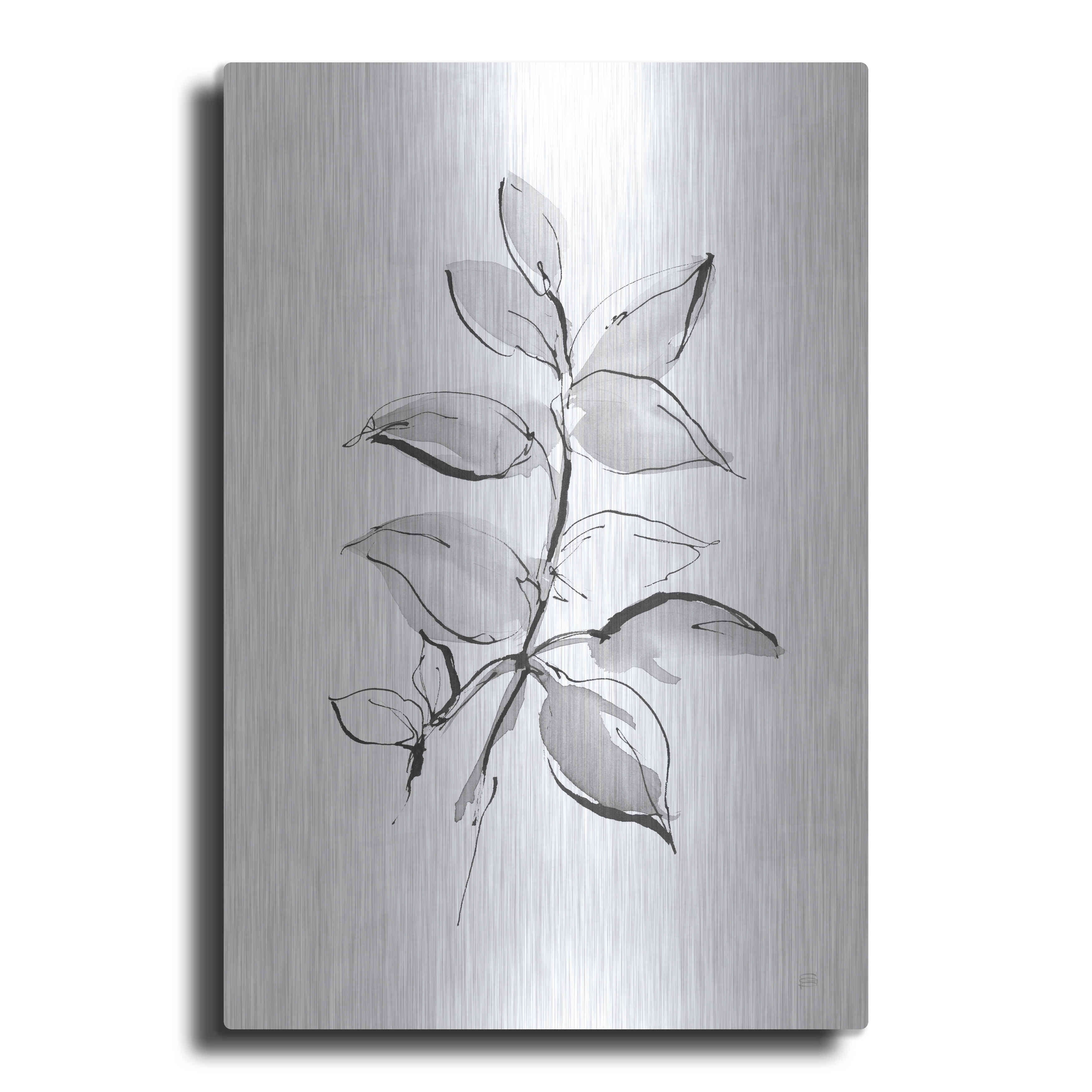 Luxe Metal Art 'Wash Leaf I' by Chris Paschke, Metal Wall Art, 24"x36 ...