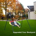 "Yoroven 71""H Swing Frame, Full Metal, Anti-Rust, 550lbs, Kids Saucer ...