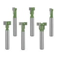 6PCS Keyhole Router Bits Set T Track T-Slot Bolts Router Bit Set 1/4 ...