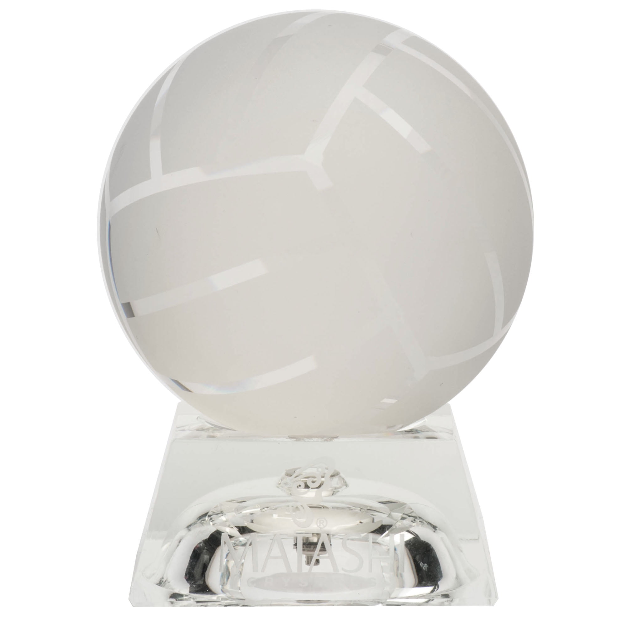 Matashi Crystal Paperweight with Etched Volley Ball Ornament with ...