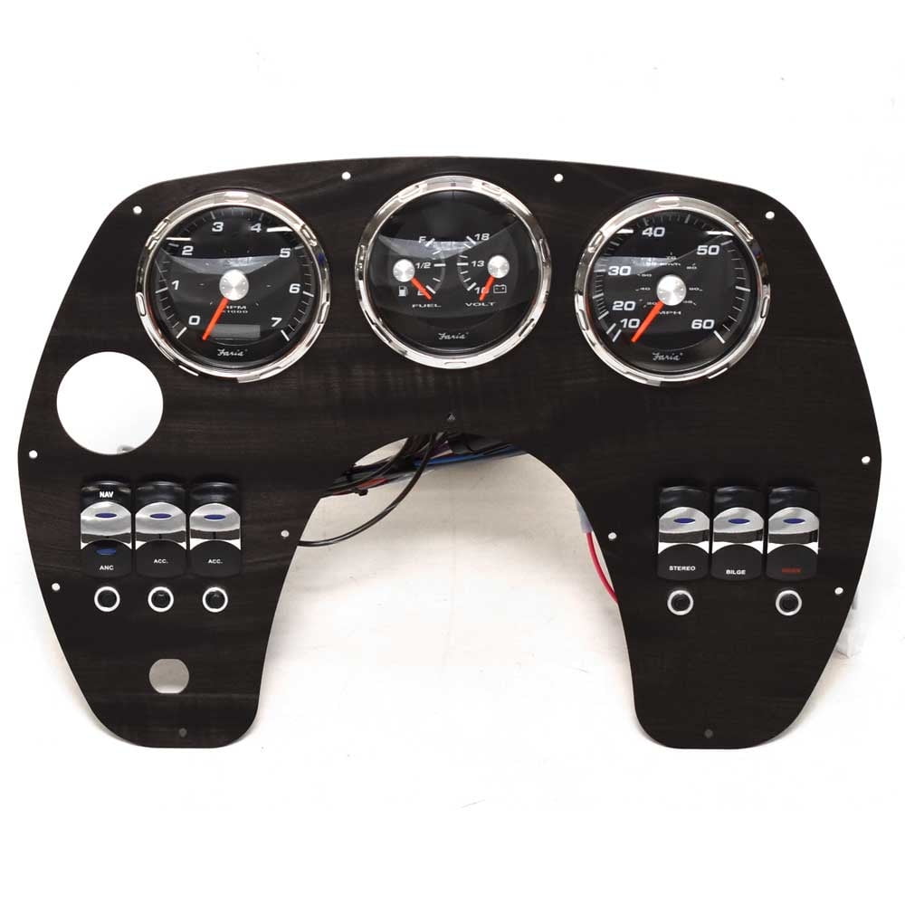 Rinker Boat Gauge Dash Panel | Faria Mercury 16 7/8 x 11 7/8 Inch ...