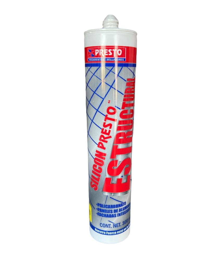Pegamento Estructural Silicon- Presto Transparente 300 Ml Presto ...