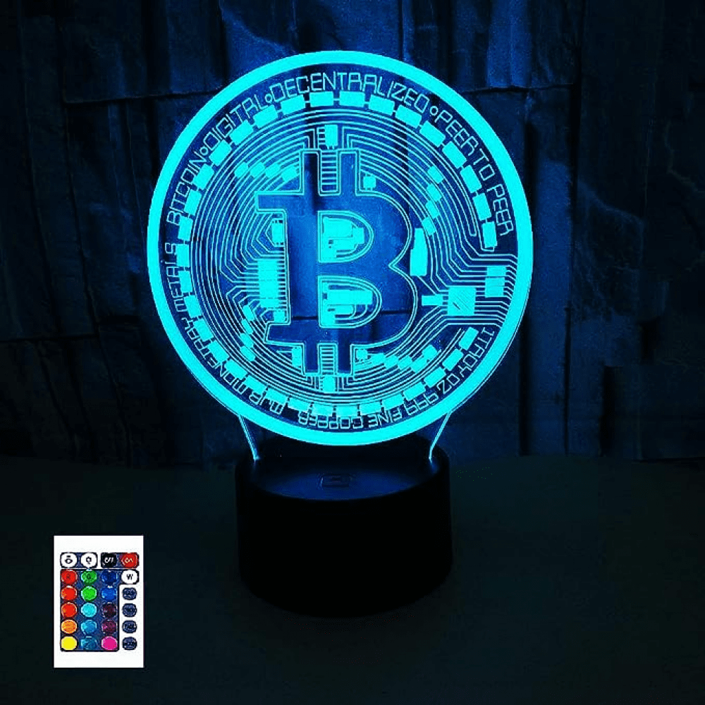 Click here for Fybto 3d Bitcoin Night Light Lamp 16 Colors Changi... prices