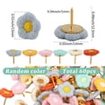 60Pcs Flower Polyester & Alloy Push Pins Map Tacks Marking Pins for ...